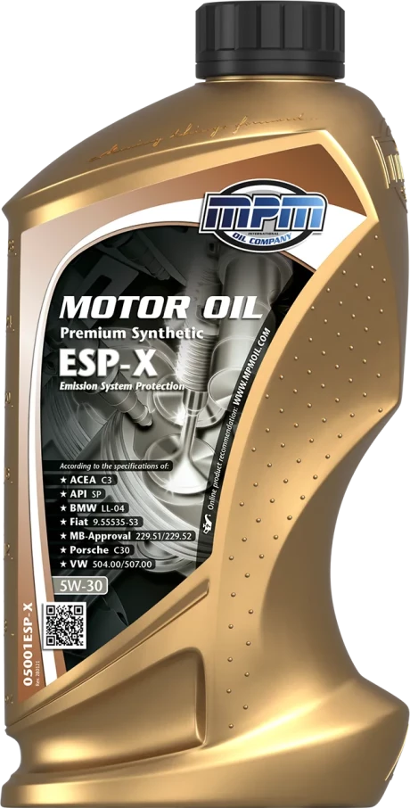 05000ESP-X • Motor Oil 5W-30 Premium Synthetic ESP-X | Producten | MPM Oil