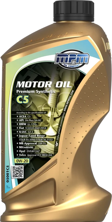 05000C5 • Motor Oil 0W-20 Premium Synthetic C5 | Producten | MPM Oil